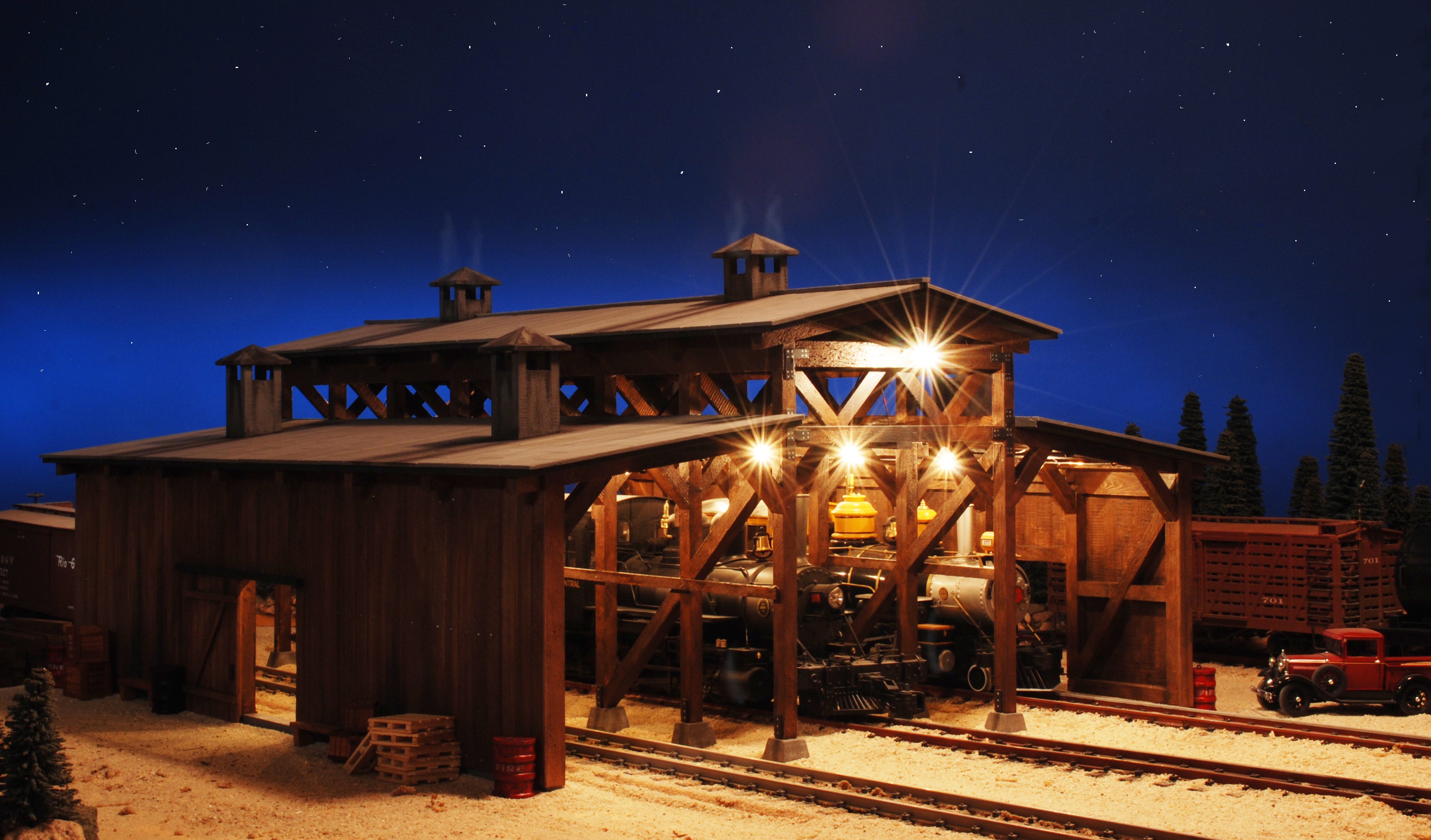 TENWHEELER HOBBIES G SCALE LCOMOTIVE SHED GARDEN SCALE STRUCTURE ...