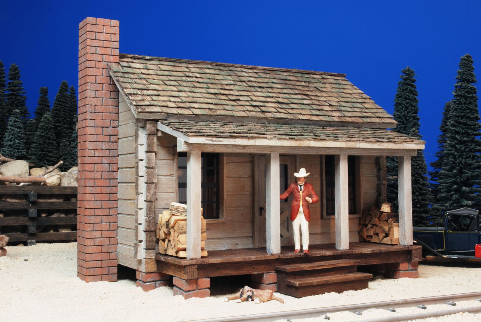 TENWHEELER HOBBIES G SCALE LOG CABIN GARDEN SCALE STRUCTURE for use ...