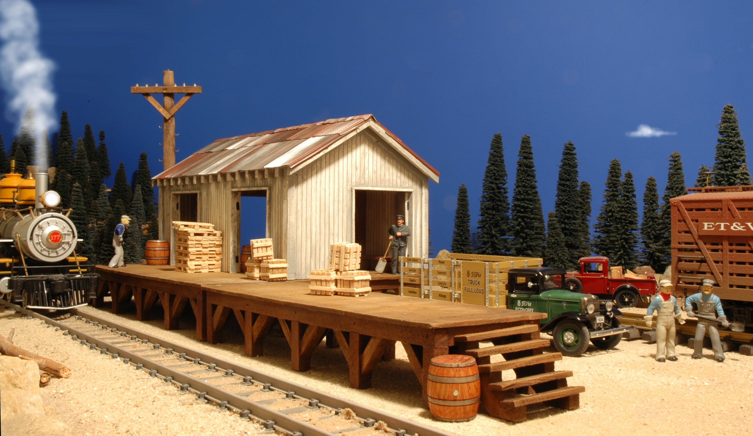 TENWHEELER HOBBIES G SCALE FREIGHT DEPOT GARDEN SCALE RAILROAD ...